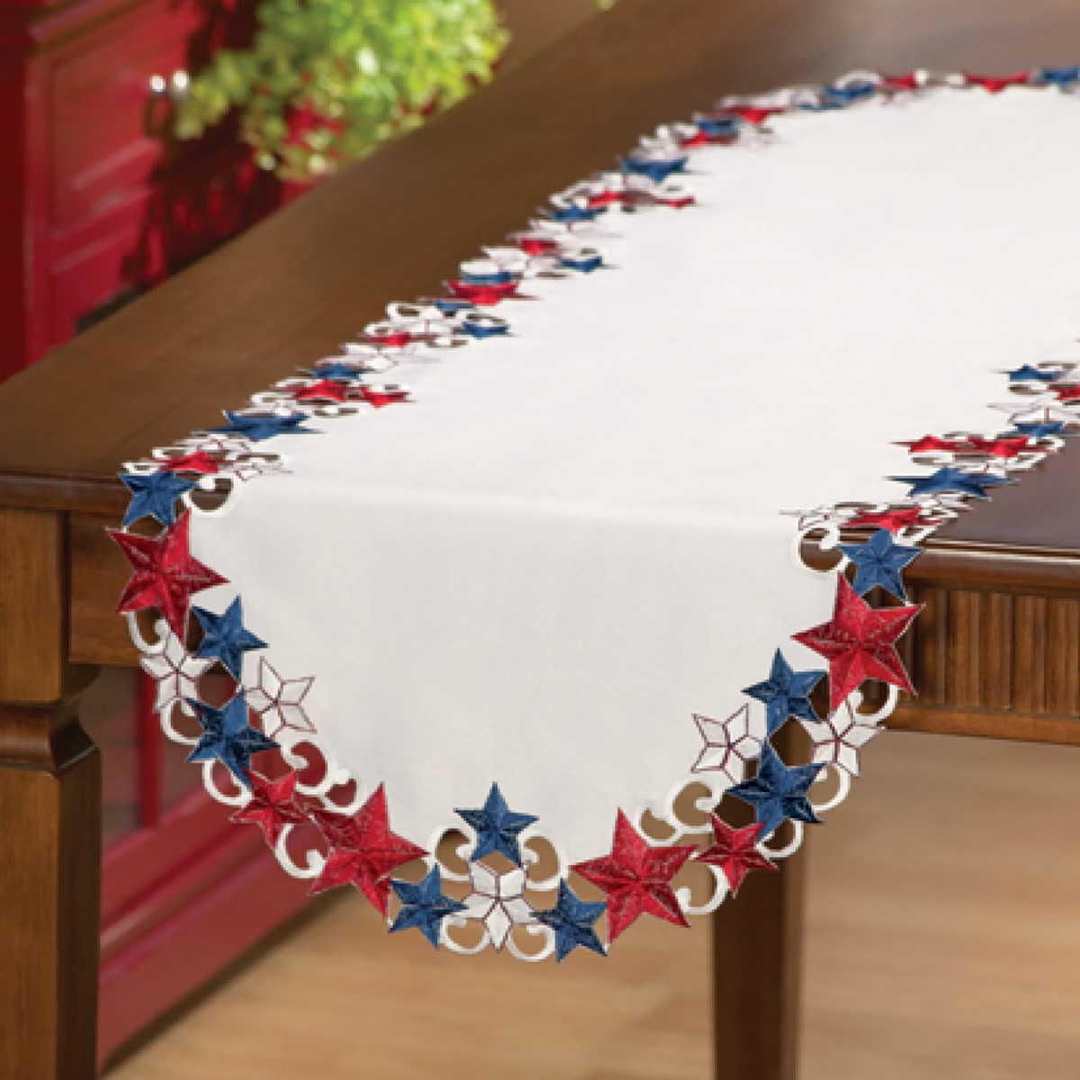 Americana Stars Patriotic Table Runner | Collections Etc.