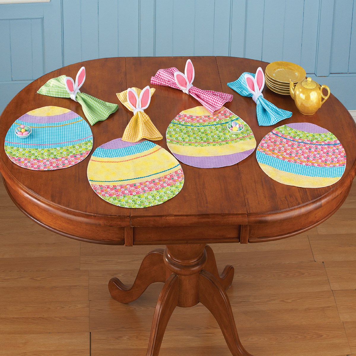 Easter Egg Floral Placemat Set - 12 pc | Collections Etc.