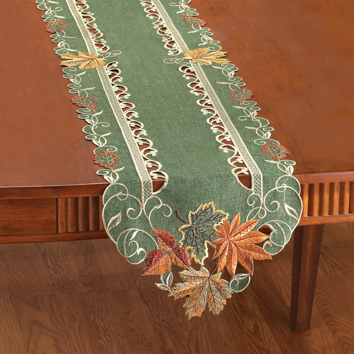 Autumn Harvest Leaf Table Linens | Collections Etc.
