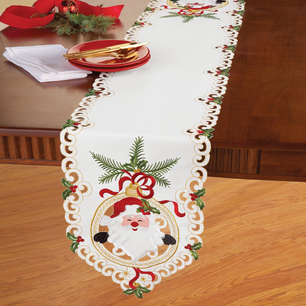 Christmas Santa Claus Table Linens | Collections Etc.