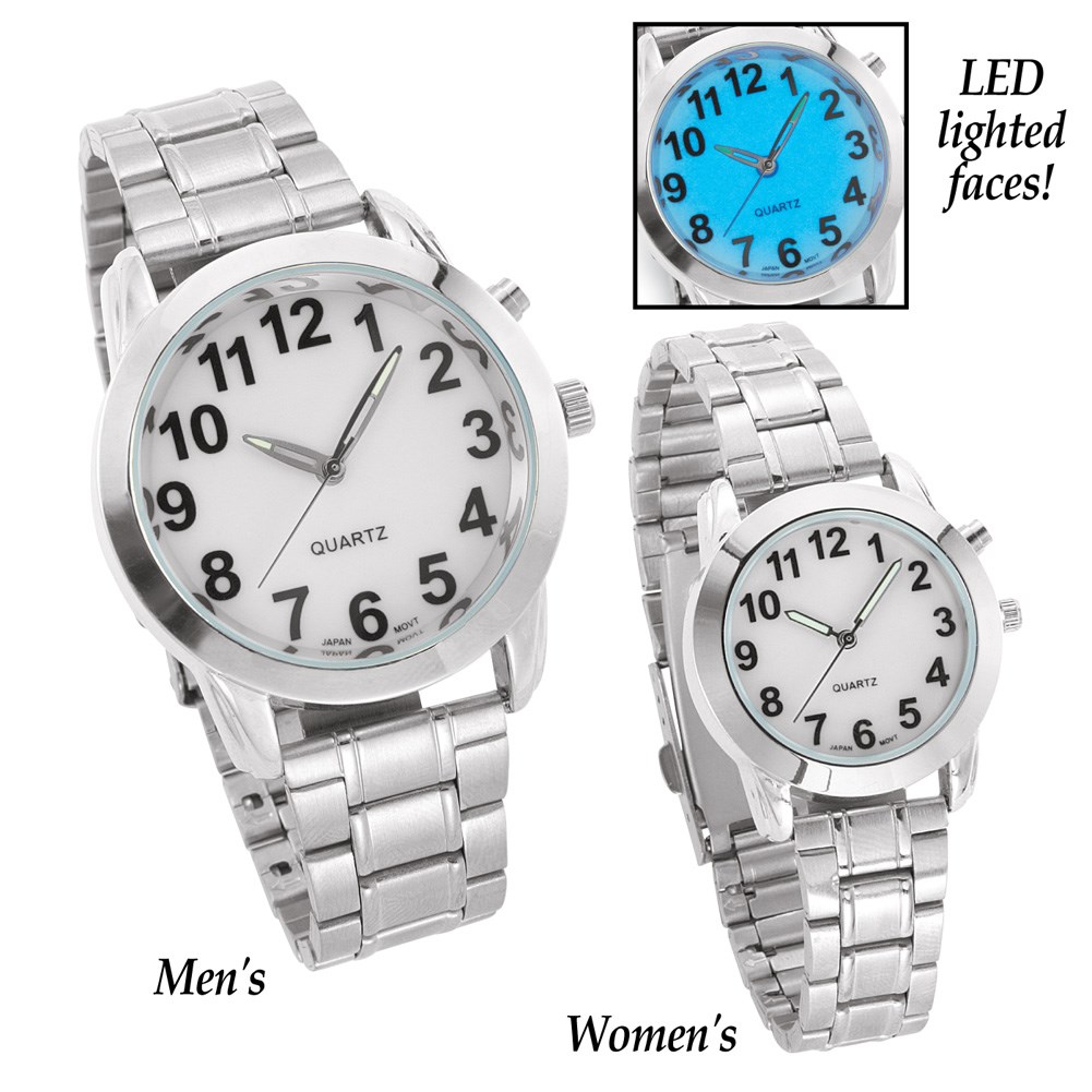 Stainless Steel LED Light Up Watch | Collections Etc.