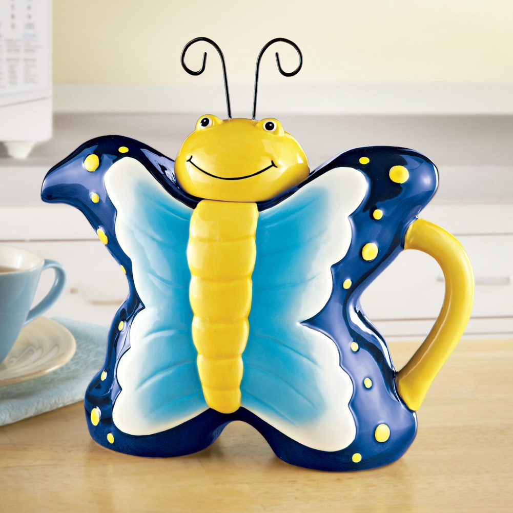Unique Springtime Butterfly Teapot | Collections Etc.