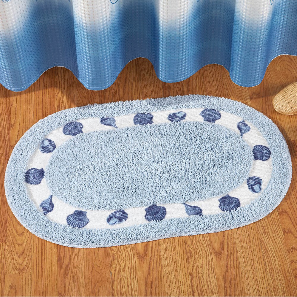 Coastal Bay Seashell Accent Rug | Collections Etc.
