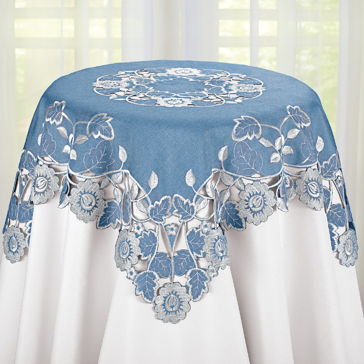 Wild Flowers Embroidered Table Linens | Collections Etc.