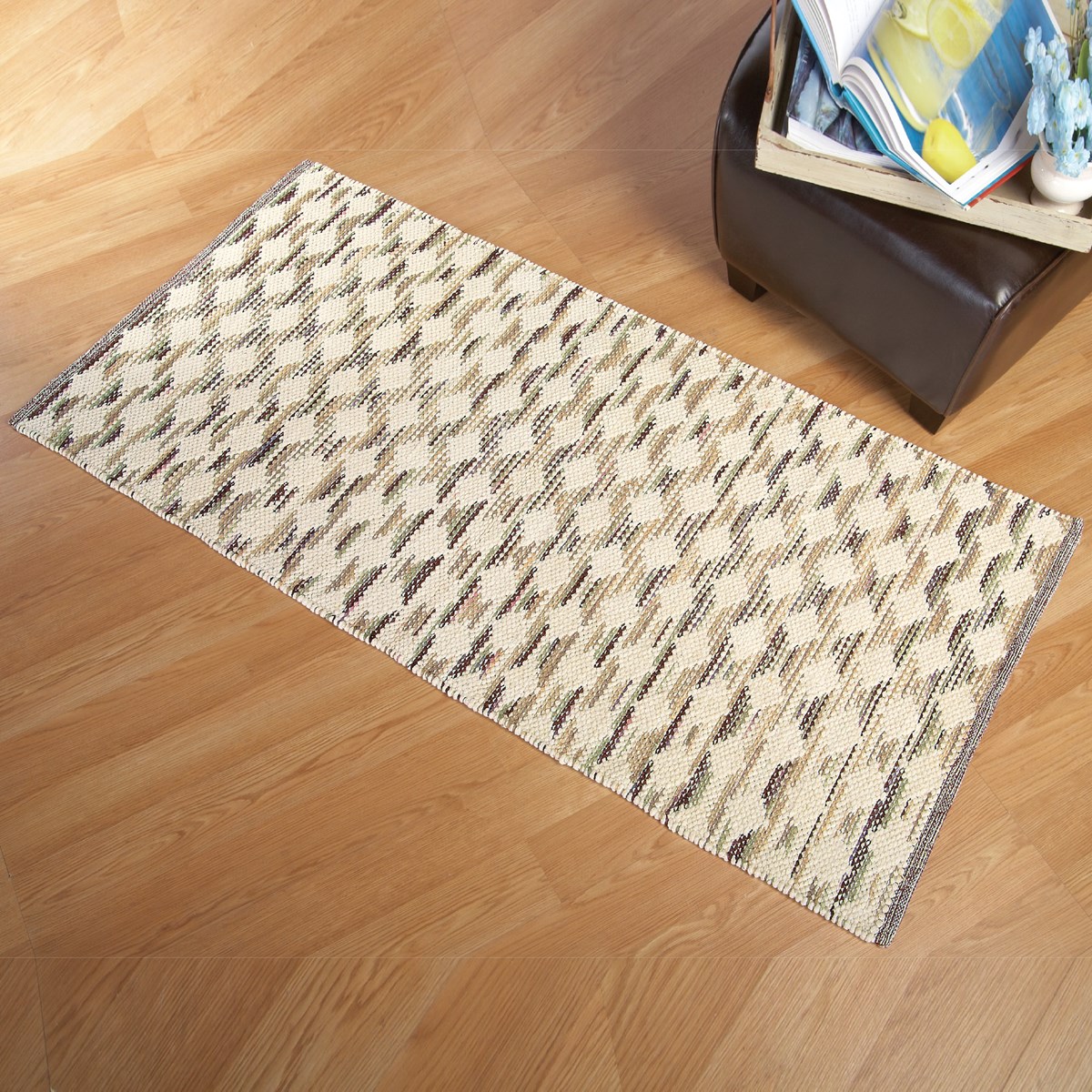 Woven Lattice Accent Rug | Collections Etc.