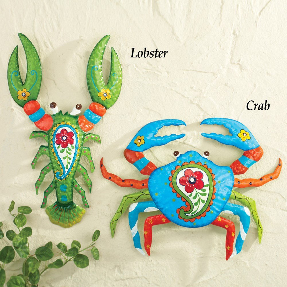 Crab and Lobster Coastal Seaside Wall Art | Collections Etc.