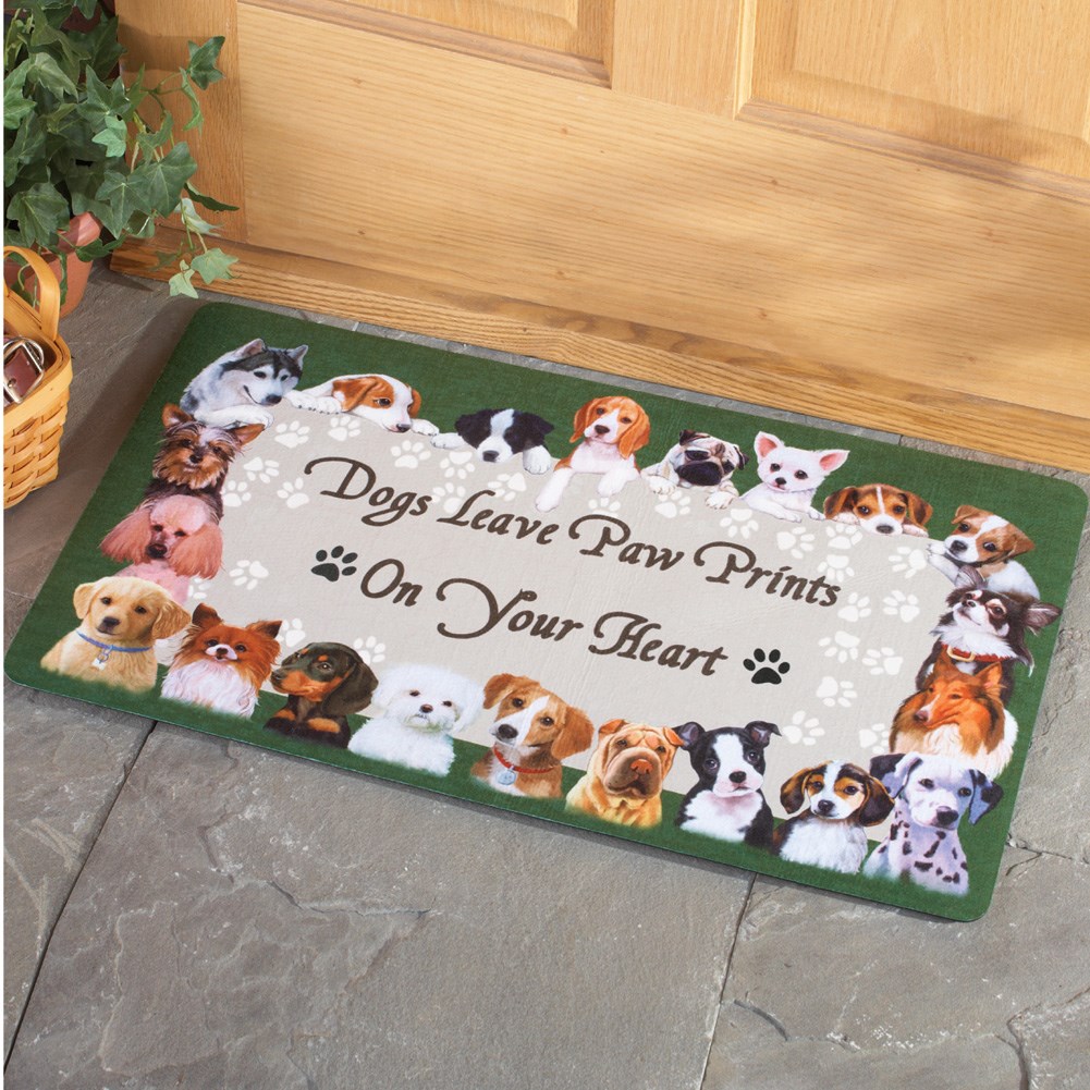 Dog Paw Prints on Your Heart Rug | Collections Etc.