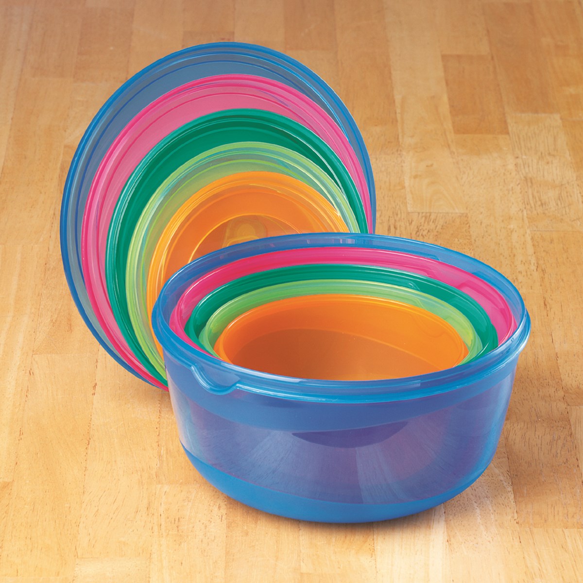 Colorful Plastic Food Containers - 10 pc | Collections Etc.
