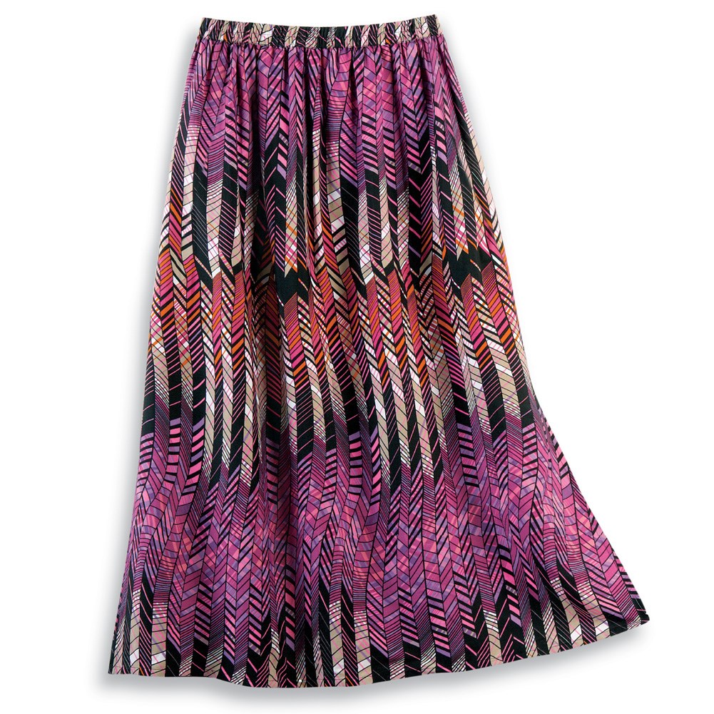 Abstract Ribbon Print Skirt | Collections Etc.