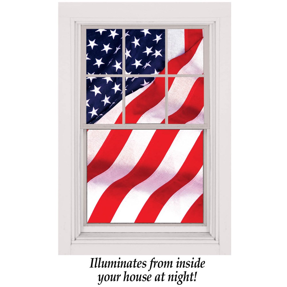 Patriotic American Flag Window Poster | Collections Etc.