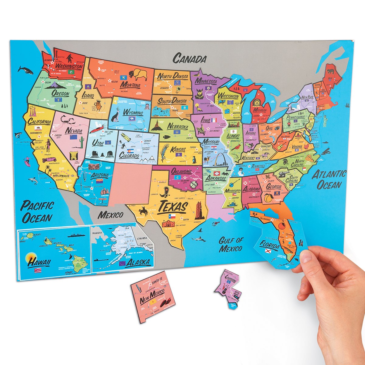 Magnetic Geography Map Puzzle | Collections Etc.