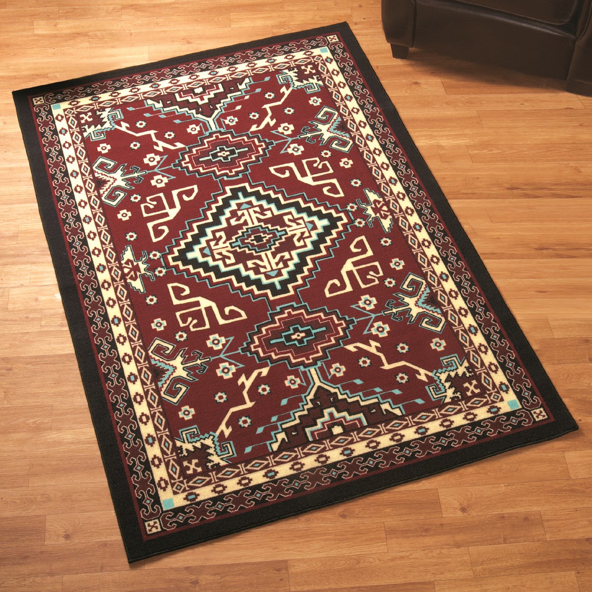 Southwest Aztec Inspired Accent Rug | Collections Etc.