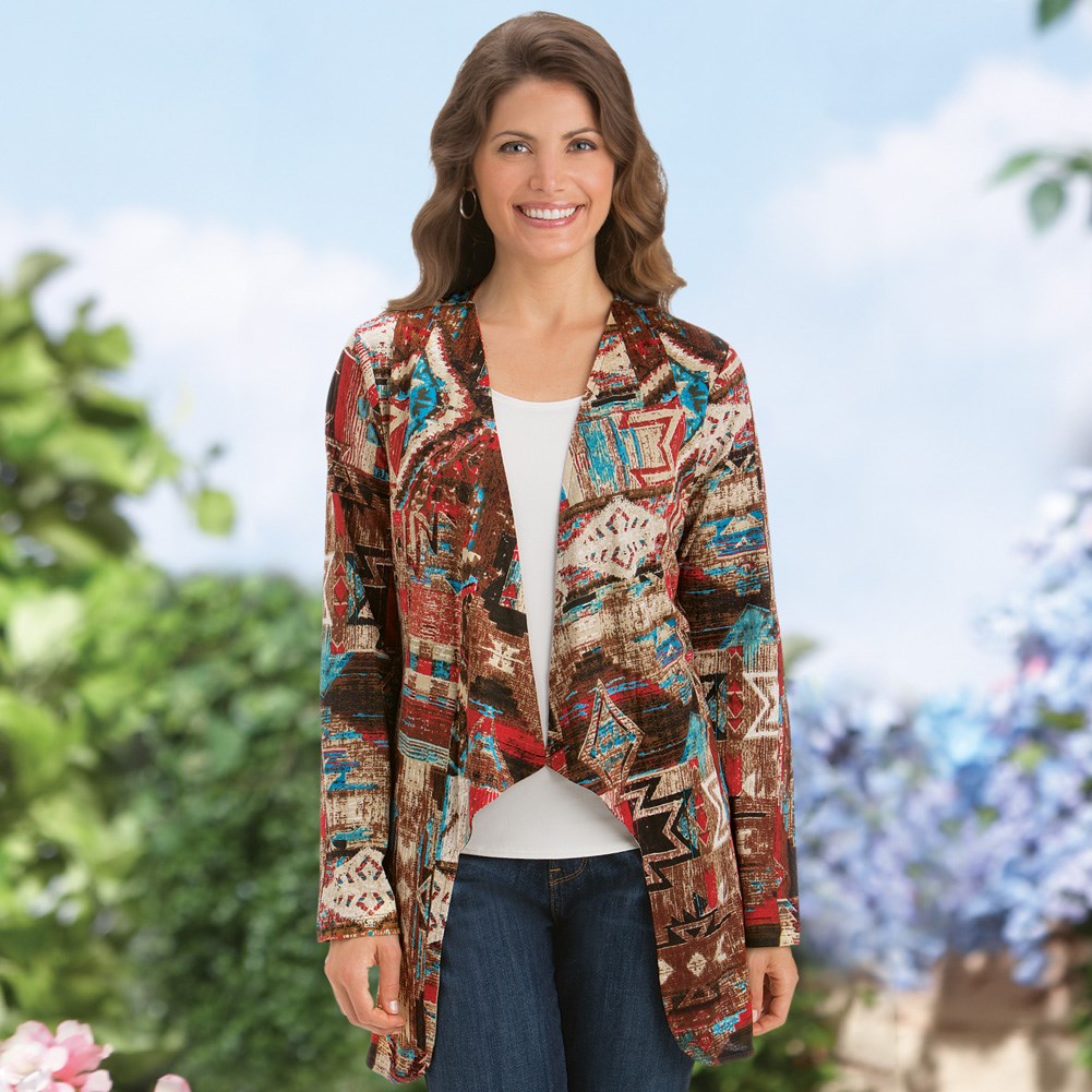 Southwest Open-front Cardigan | Collections Etc.