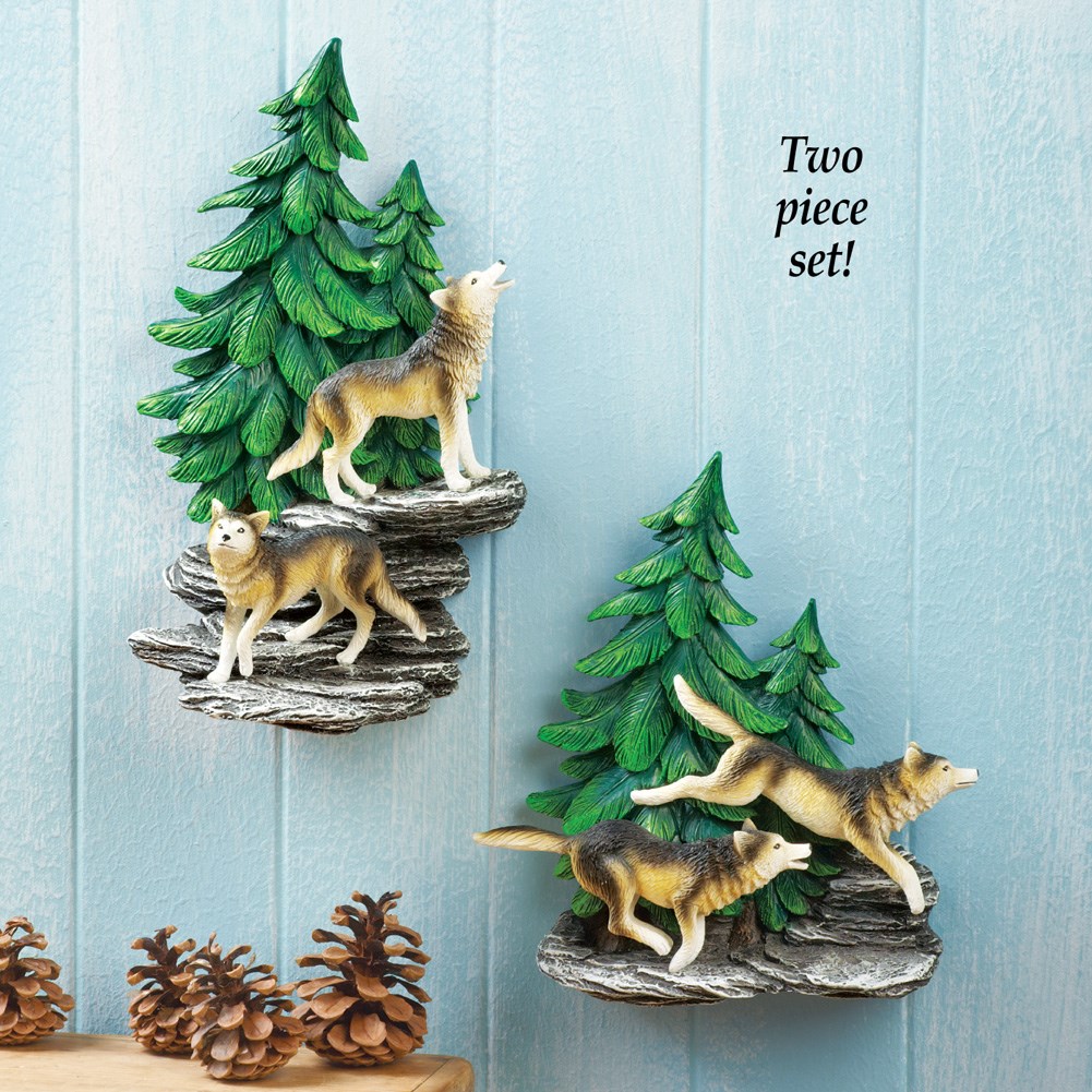 Wolf Wall Decor - Set of 2 | Collections Etc.