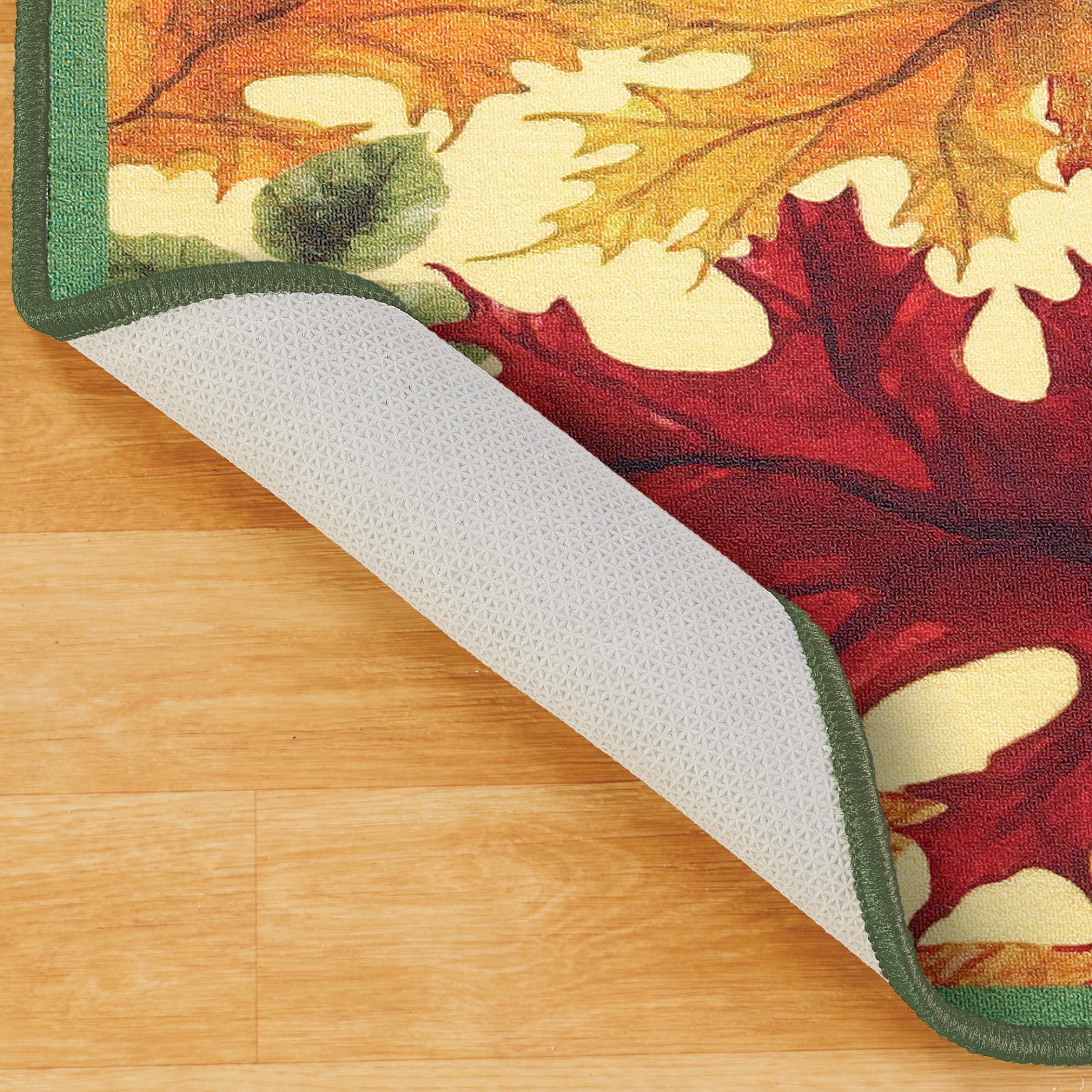 Collections Etc Colorful Autumn Leaves Rug | eBay