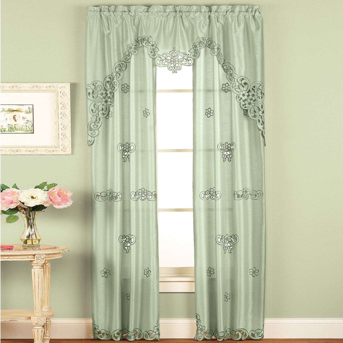 Elegant Scroll Window Panels - Set of 2 | Collections Etc.