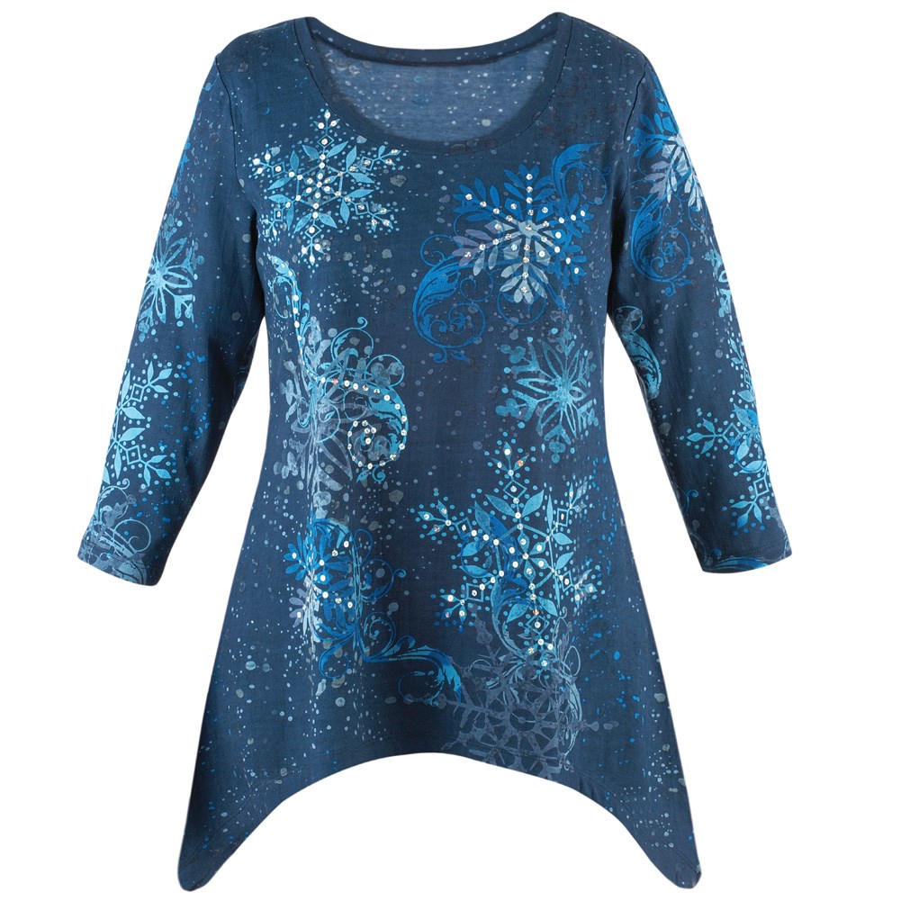 Festive Sparkling Snowflake Top | Collections Etc.