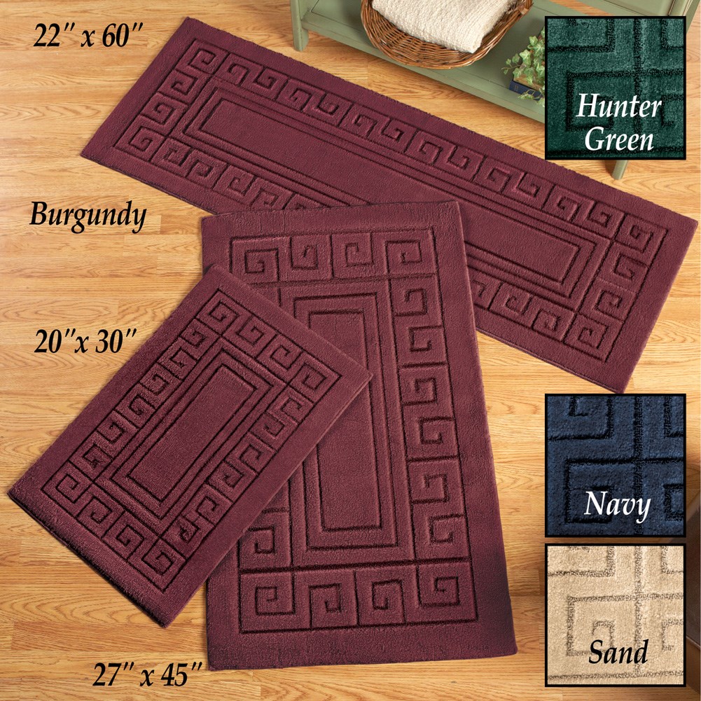 Greek Key Pattern Accent Rug | Collections Etc.