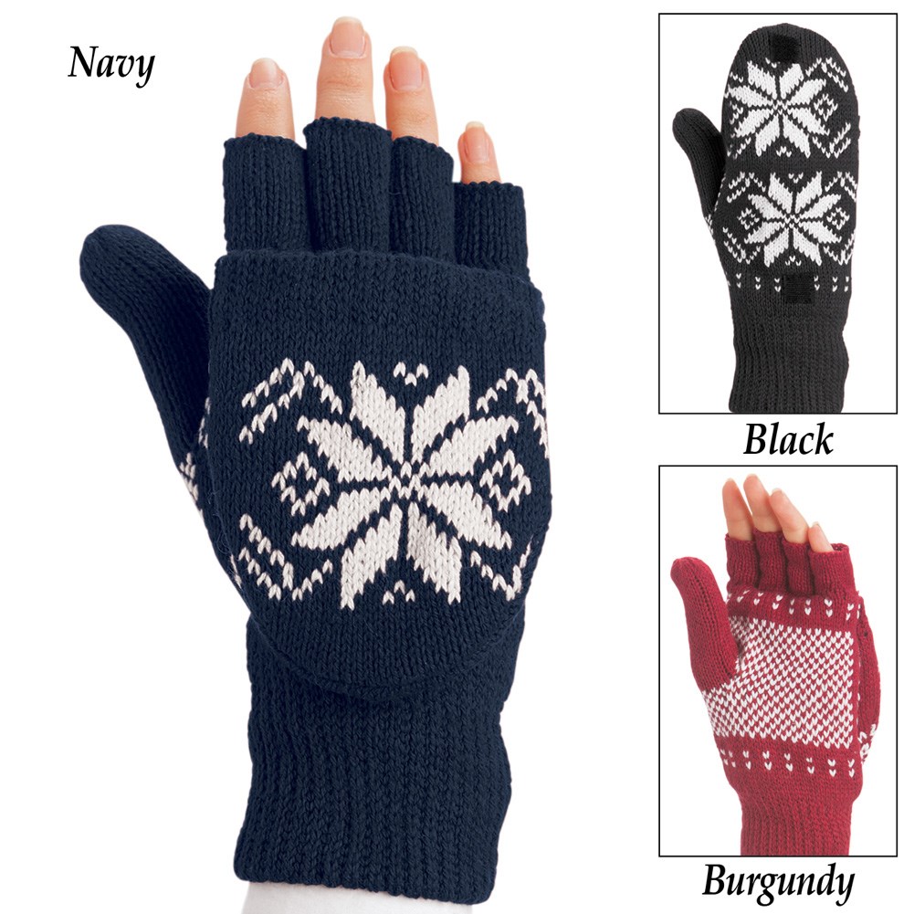 Nordic Snowflake 2-in-1 Gloves | Collections Etc.
