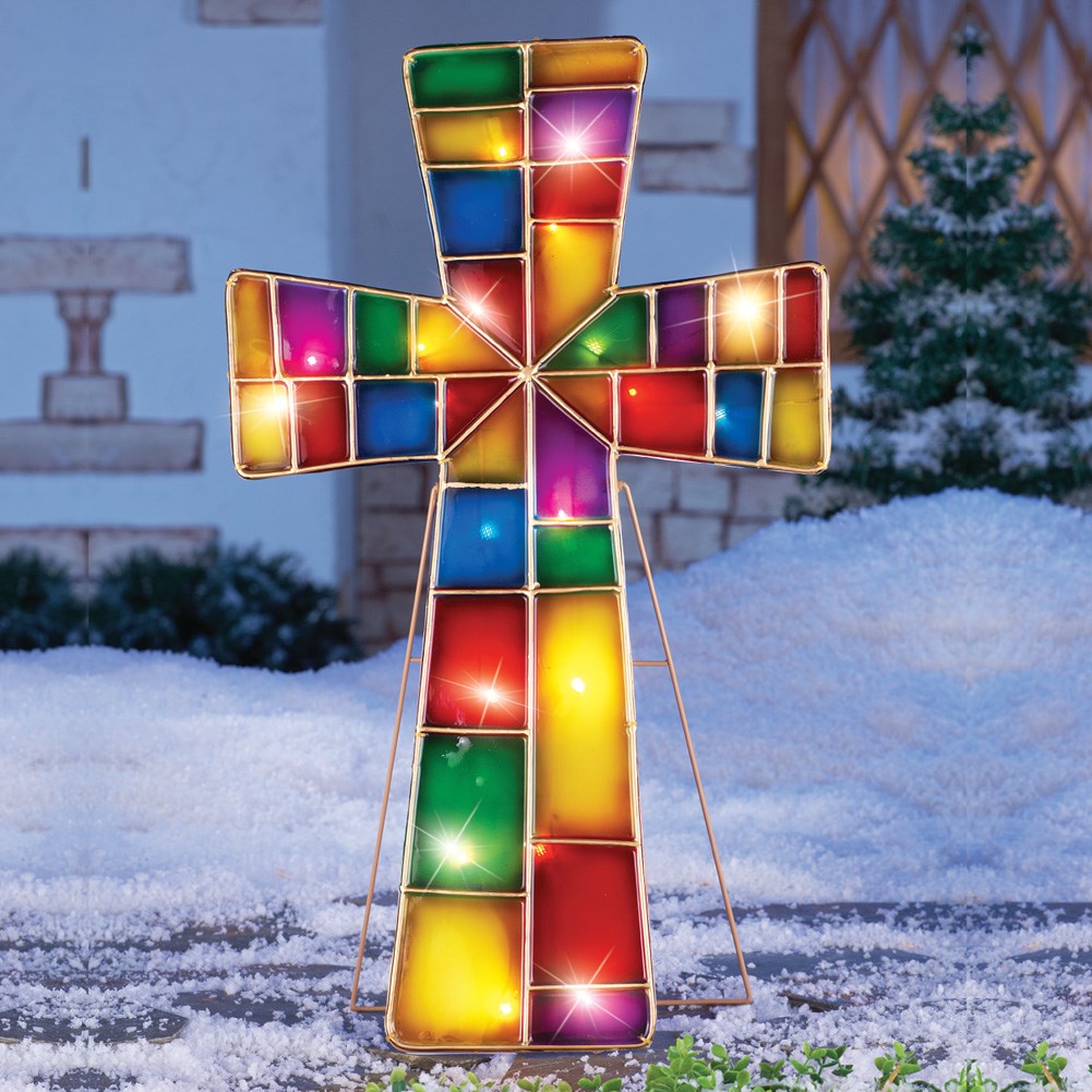 Lighted Christmas Cross