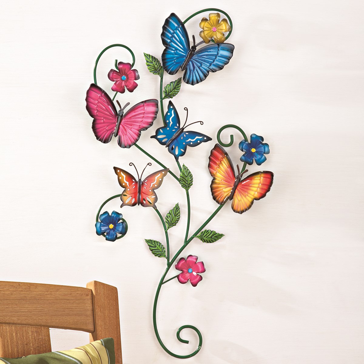Scrolled Colorful Butterfly Wall Decor | Collections Etc.