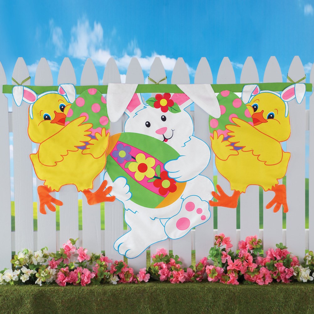 Easter Bunny and Friends Fence Bunting | Collections Etc.
