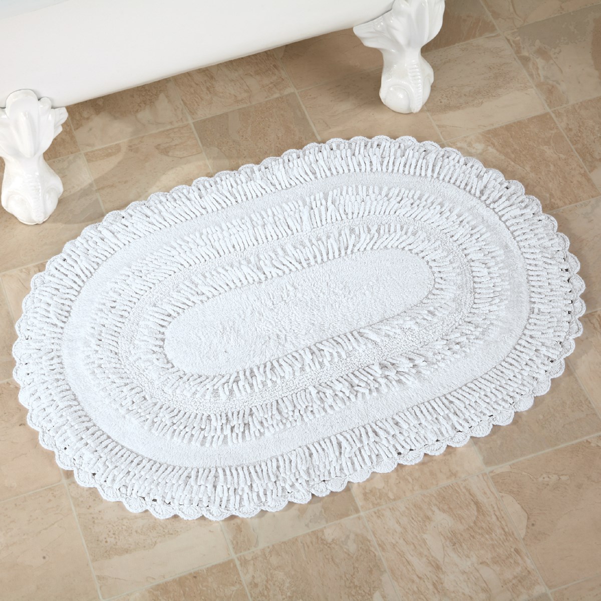 Reversible Tufted Chenille Bath Rug | Collections Etc.