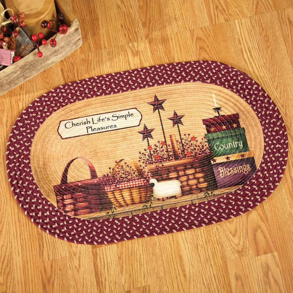Primitive Country Charm Braided Rug | Collections Etc.