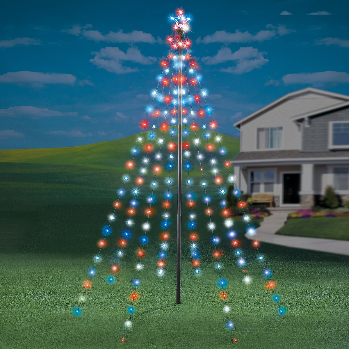 String Light Americana Tree with Star | Collections Etc.