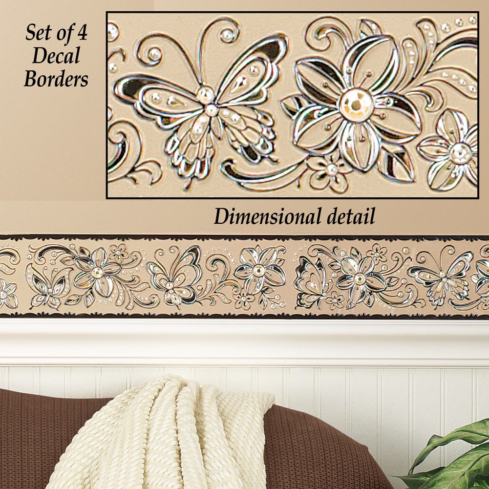 Butterfly Border Wall Decals - Set of 4 | Collections Etc.