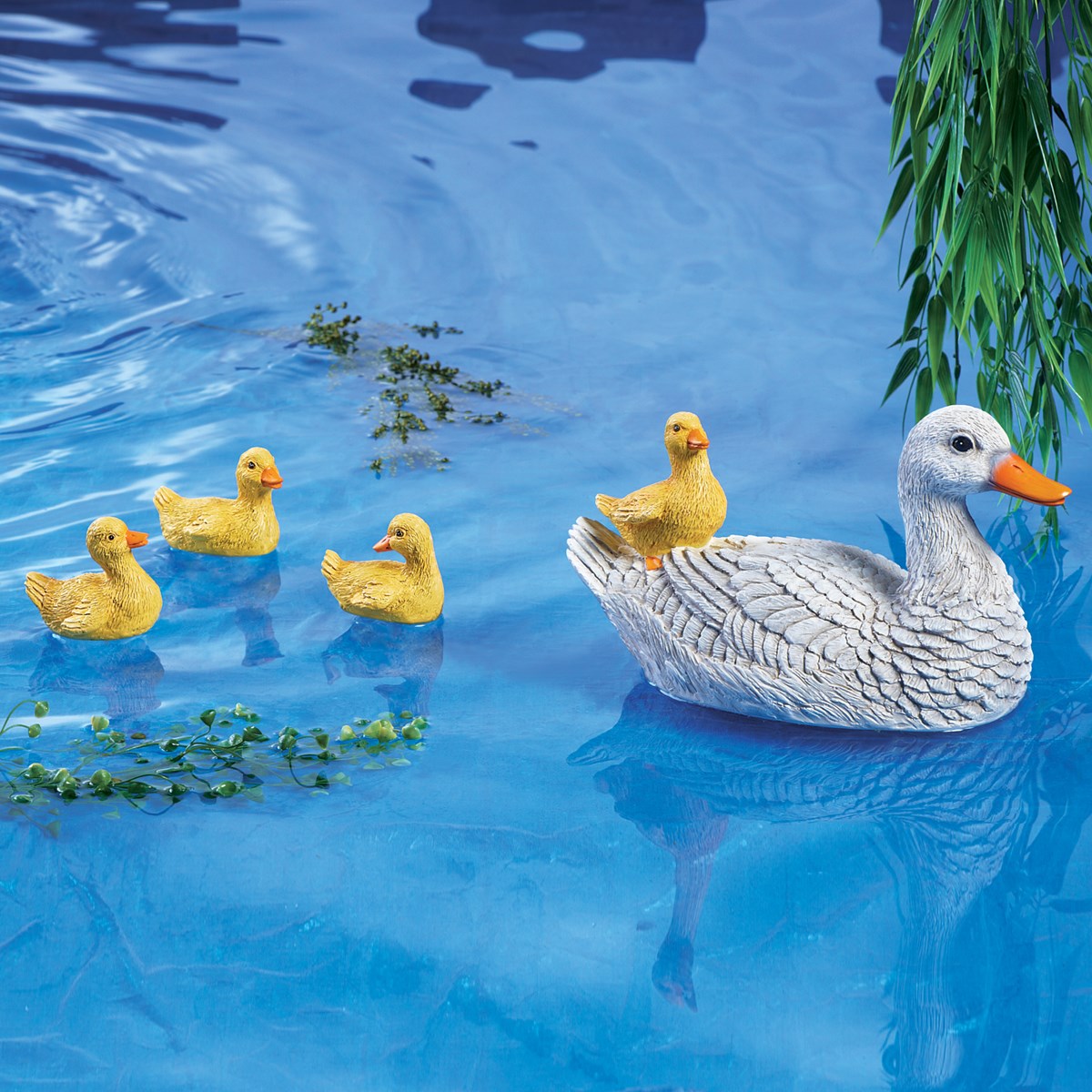 Duck Family Pool Floater Figurine Set | Collections Etc.