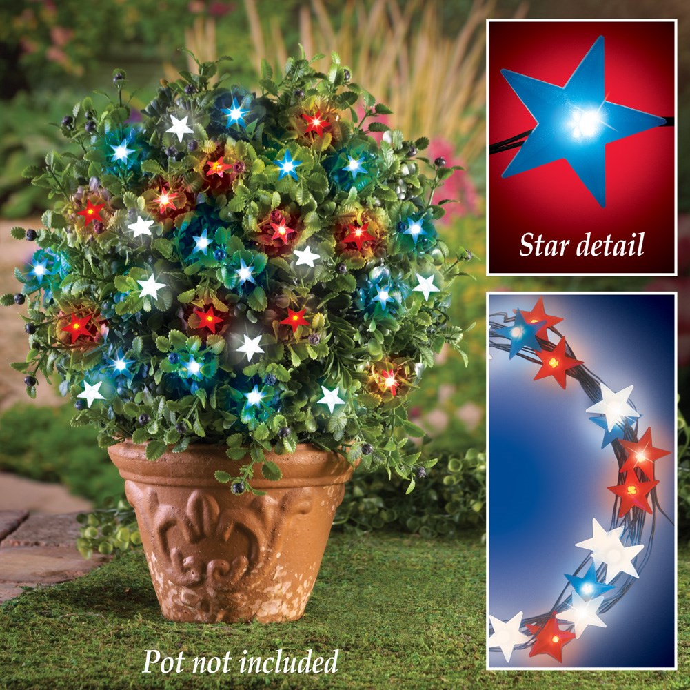 LED Patriotic Micro Star String Lights | Collections Etc.