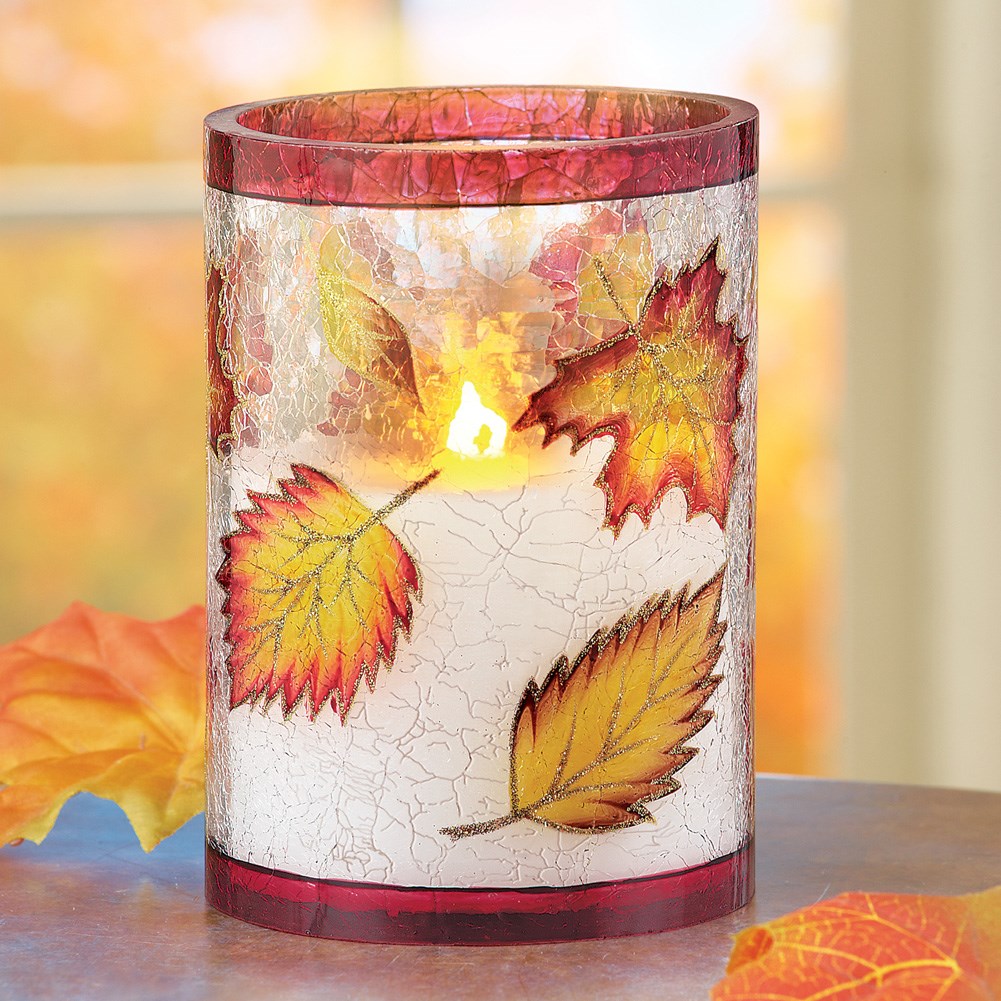 Fall Foliage LED Flameless Candle | Collections Etc.