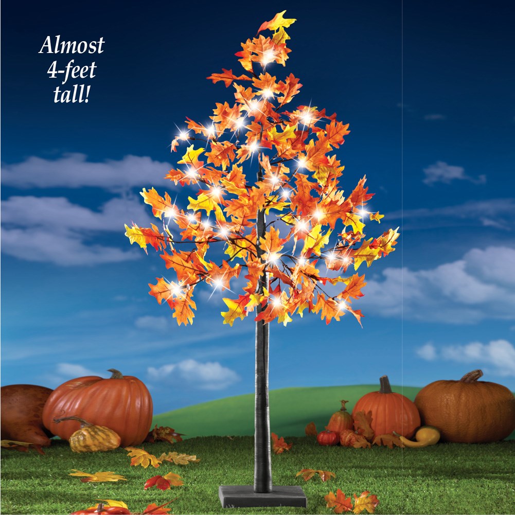 Lighted Autumn Maple Branch Tree Collections Etc