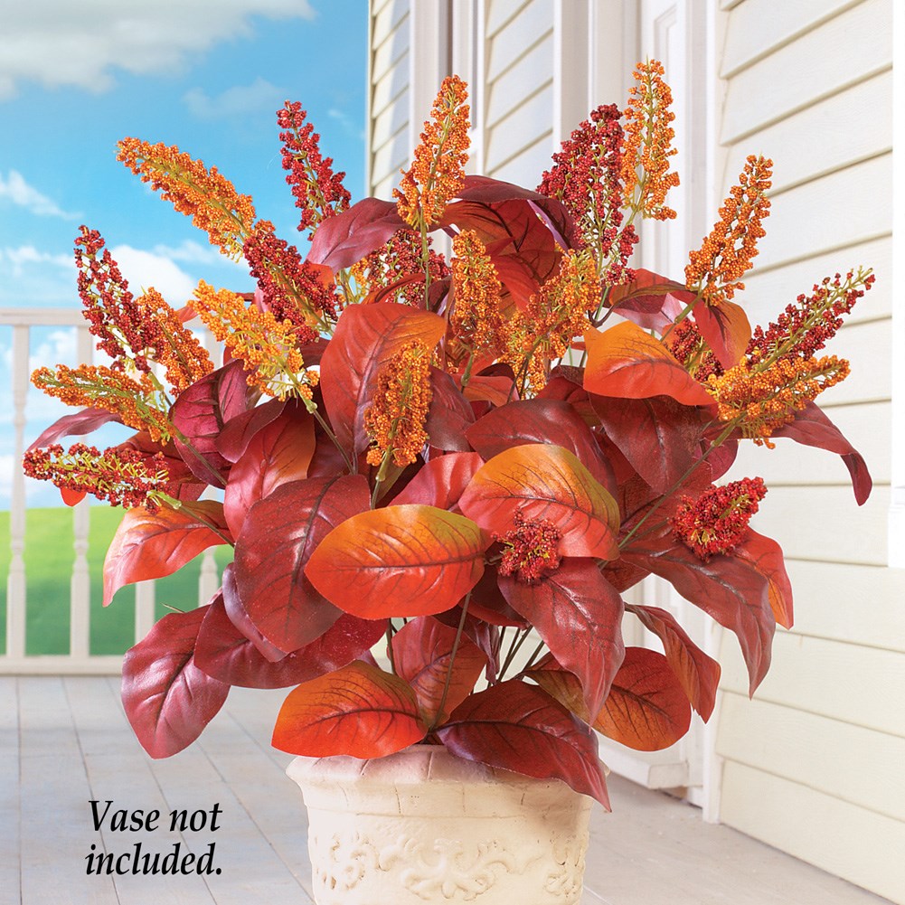 Decorative Autumn Bushes Picks - Set of 3 | Collections Etc.