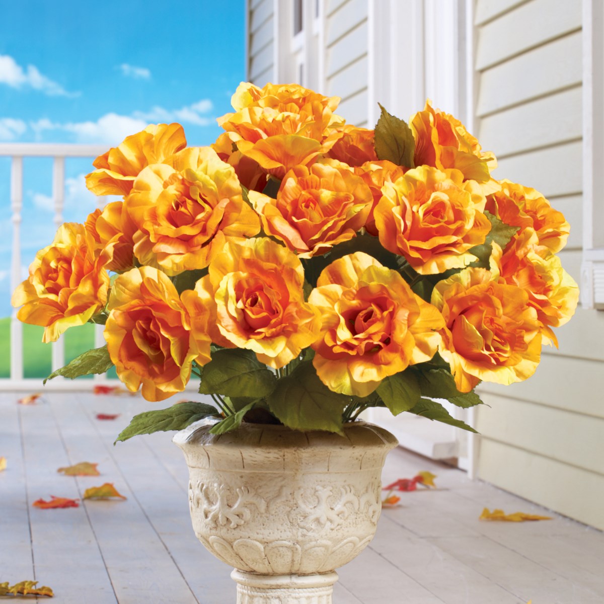 Autumn Rose Bush Picks - Set of 3 | Collections Etc.