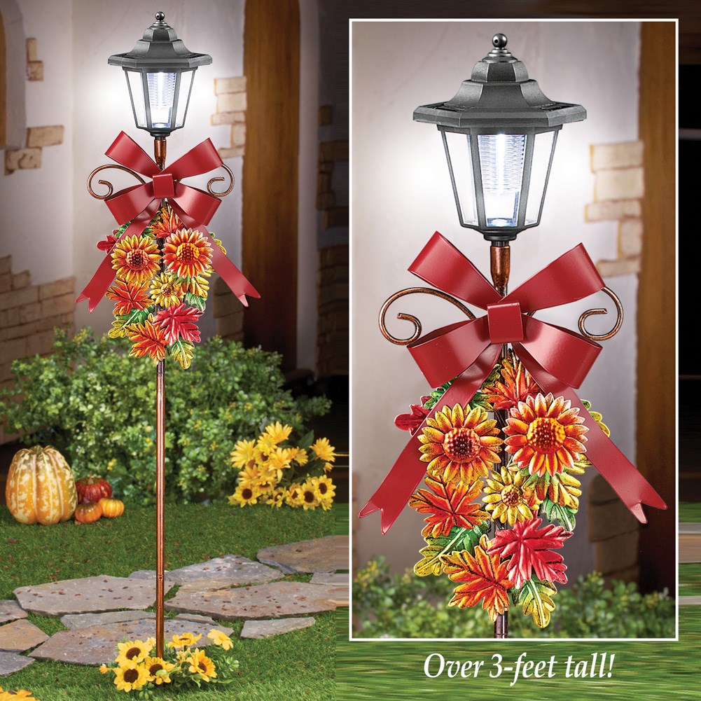 Autumn Leaves Solar Lamp Post | Collections Etc.