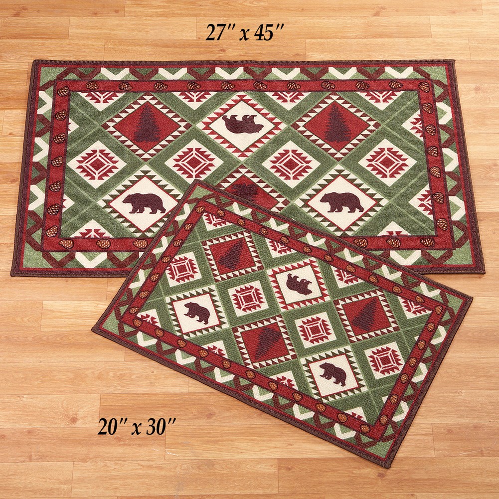 Woodland Aztec Patchwork Accent Rug | Collections Etc.