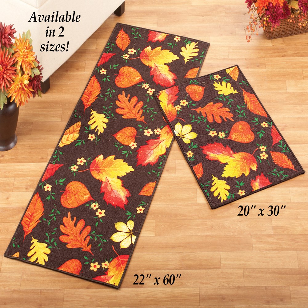 Colorful Fall Leaves Accent Rugs | Collections Etc.