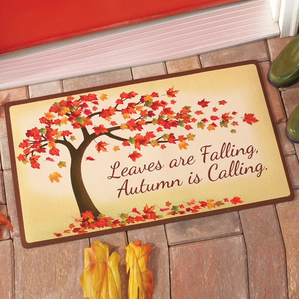 Fall Tree Leaves Door Mat | Collections Etc.