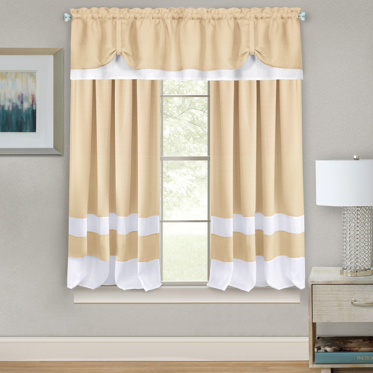 Darcy Two-Tone Curtain Panel | Collections Etc.