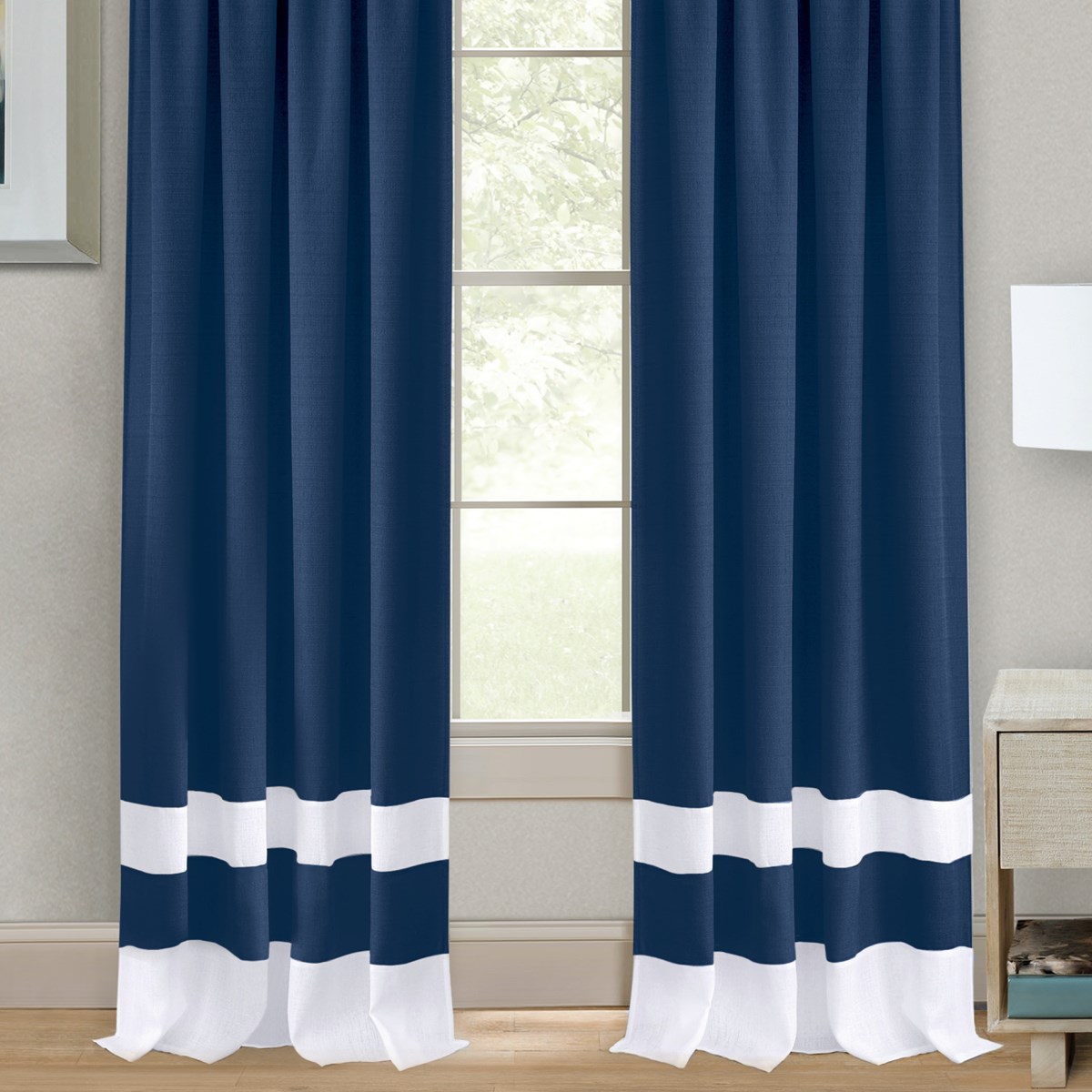 Darcy Two-Tone Curtain Panel | Collections Etc.