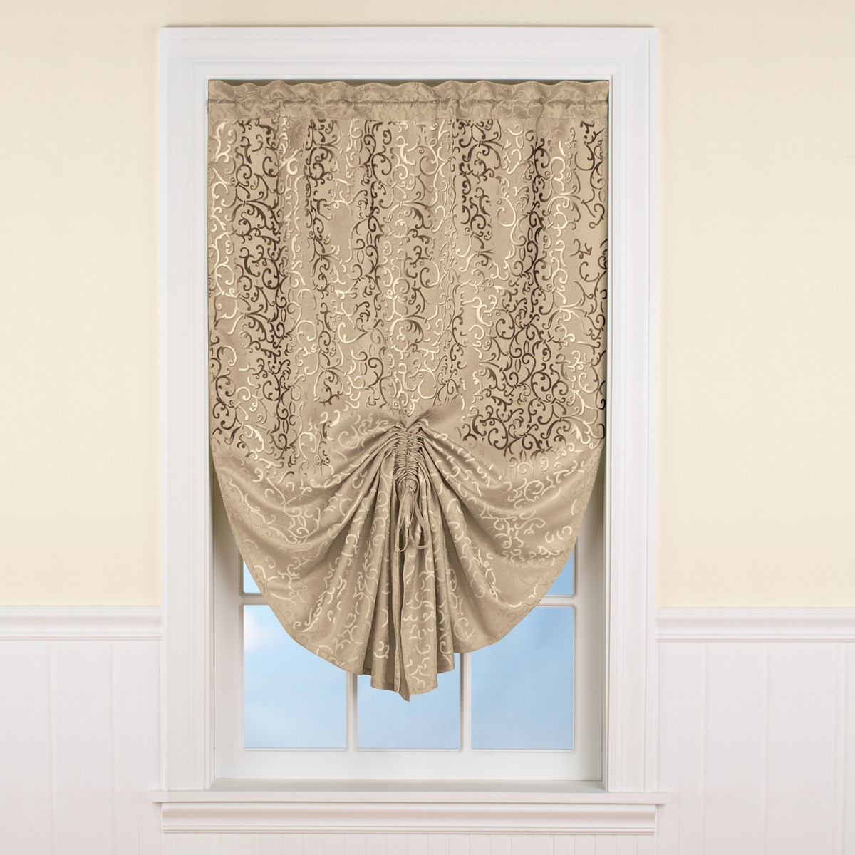 Scroll Pattern Pull Up Window Shade | Collections Etc.