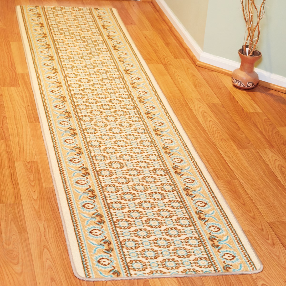 Floral Skid-Resistant 8ft Floor Runner | Collections Etc.