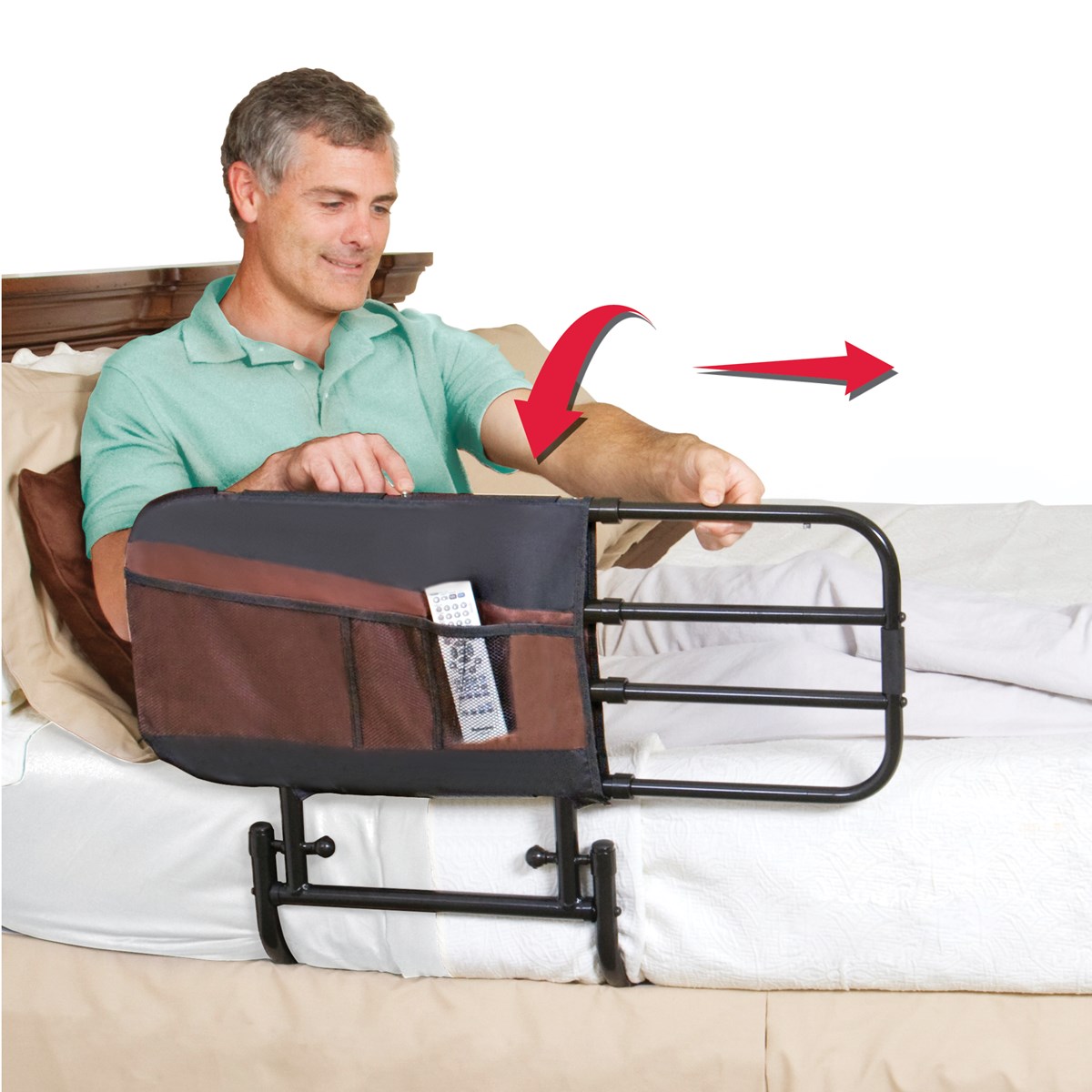 EZ Adjust Bed Rail For Adults with Pocket | Collections Etc.