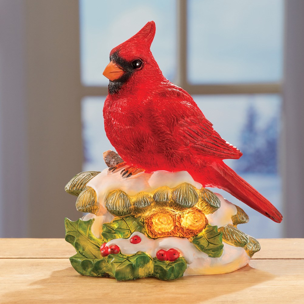 Cardinal Light Christmas Table Decoration | Collections Etc.