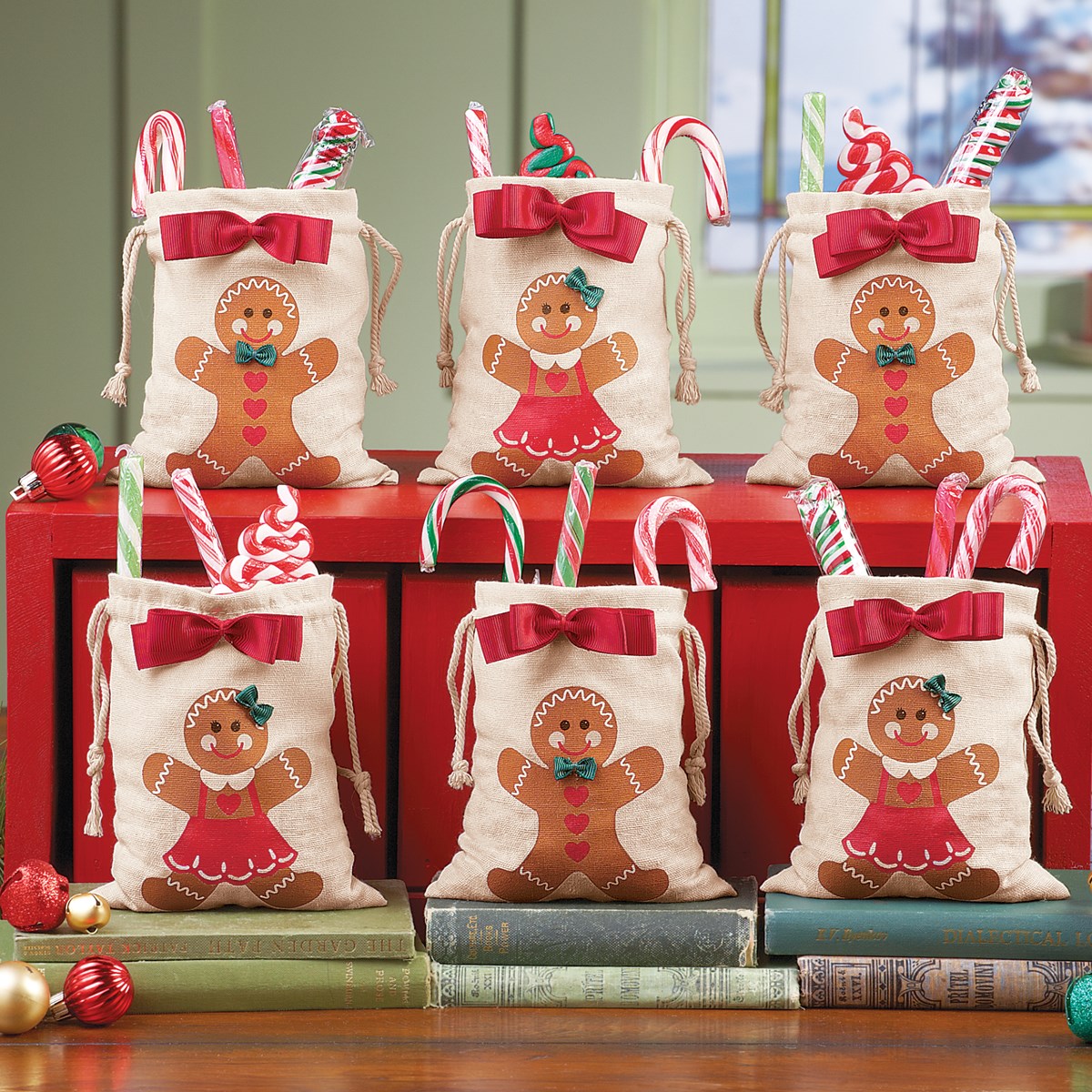 Gingerbread Christmas Treat Bags Set | Collections Etc.