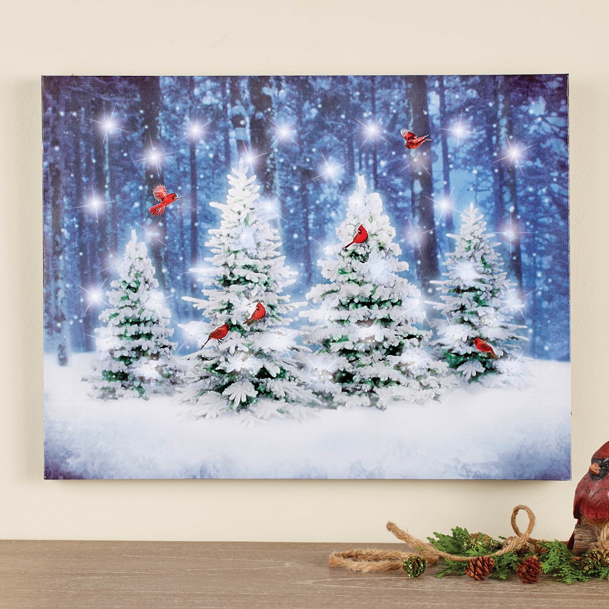 Wintery Forest Lighted Canvas Wall Art | Collections Etc.