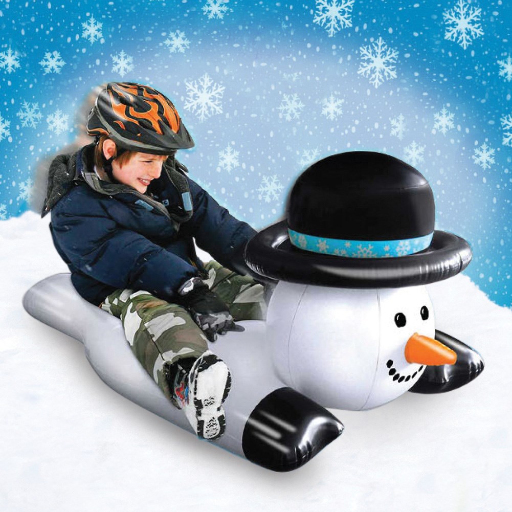 Inflatable Snowman Sledding Snow Tube | Collections Etc.