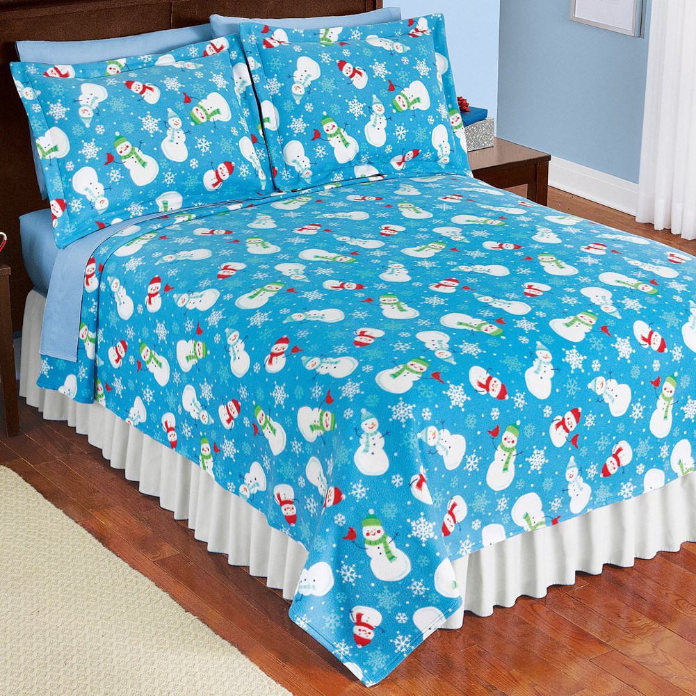 Snowman Christmas Bedding Coverlet | Collections Etc.